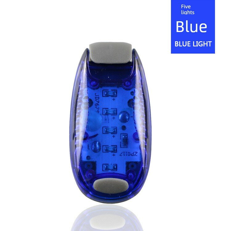 5LED велосипедный фонарь для ночного бега - водонепроницаемый сигнальный свет, синий цвет, яркость 800 лм