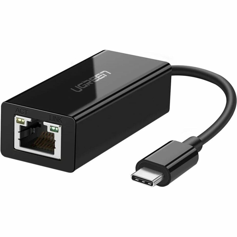 Сетевой адаптер UGREEN US236 (50307) USB-C 3.1 to RJ45 10/100/1000Mbps, 2424052