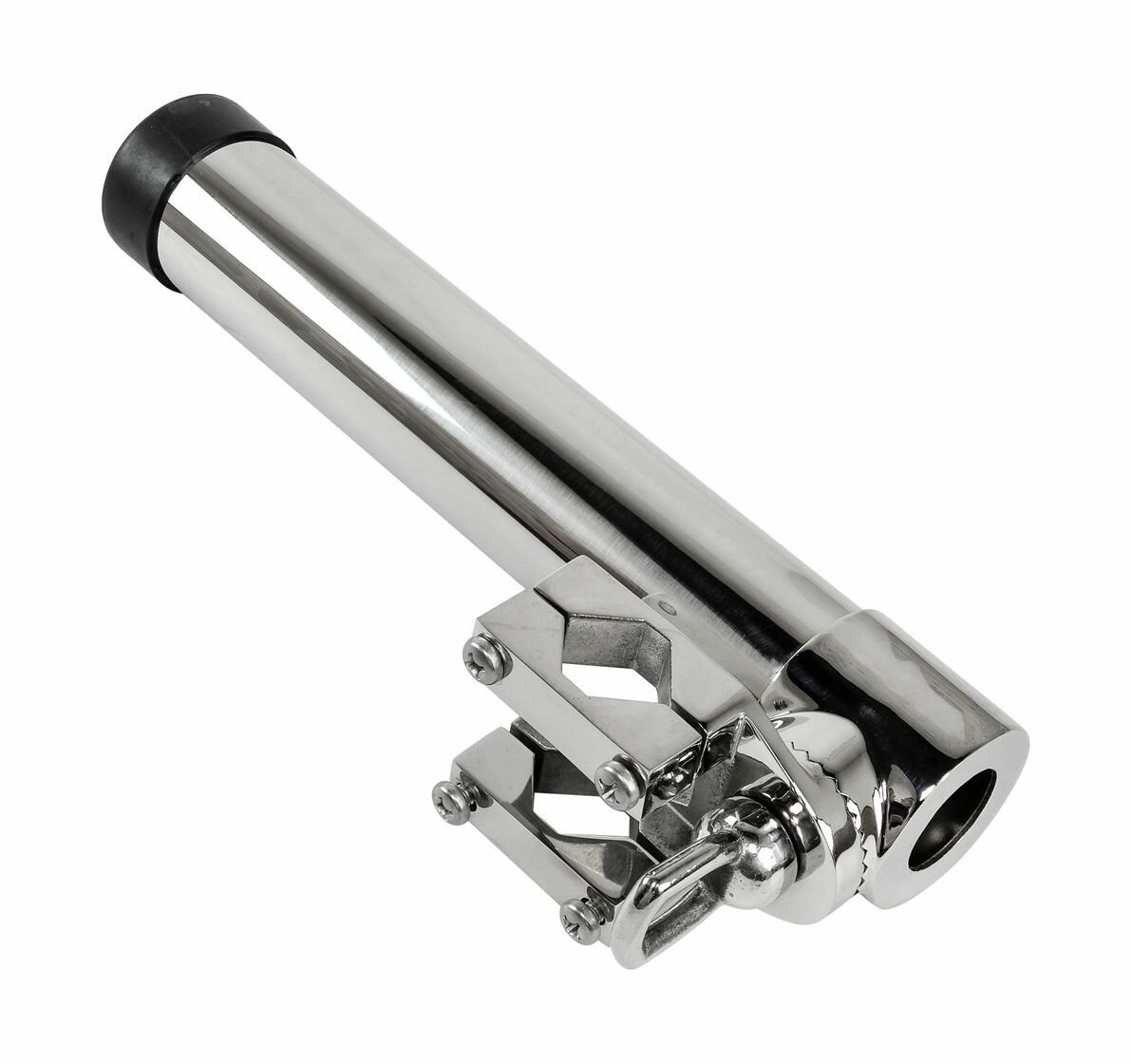 Держатель спиннинга нержавеющий с креплением к лееру, Marine Rocket