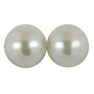 Бусины на нити Zlatka 10 мм, 40 шт, стеклянные, № 01, белые