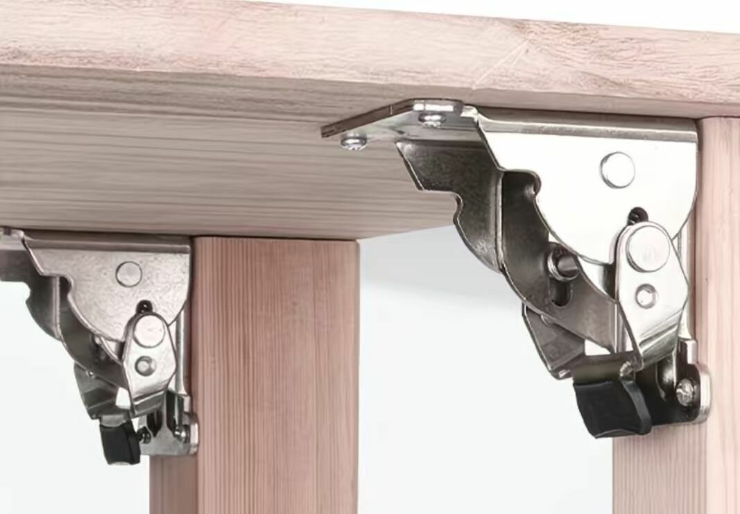 Самоблокирующийся шарнир для складного стола углы 90 и 180