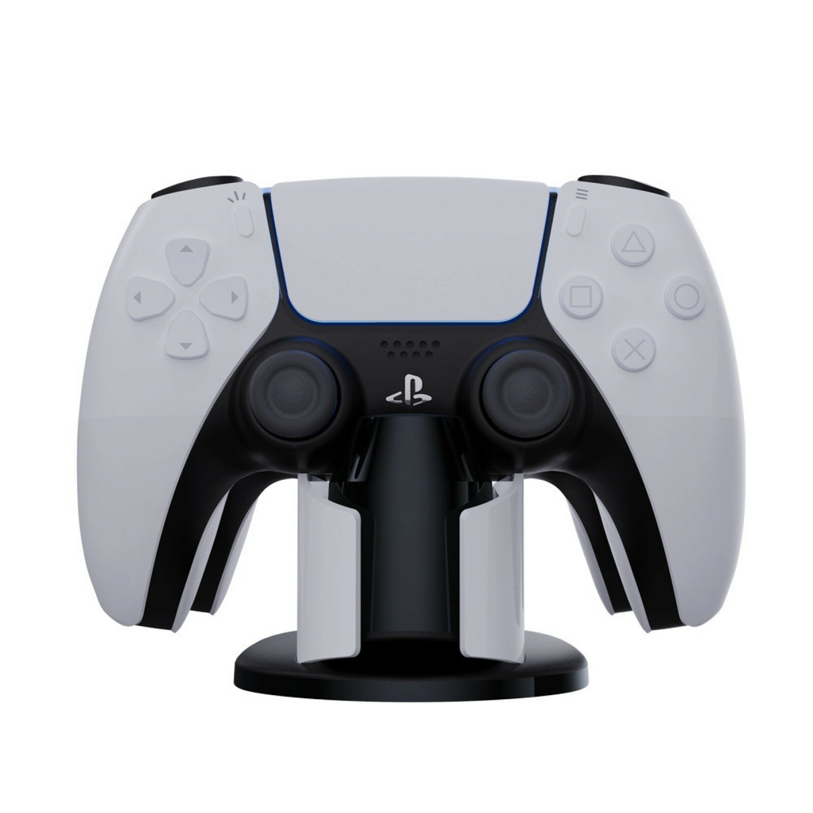 Двойное зарядное устройство MyPads для геймпадов Sony PlayStation 5 с кабелем TYPE-C черно-белое