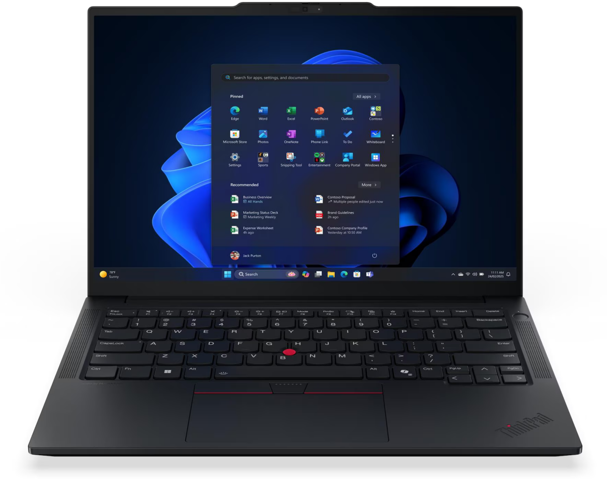 Ноутбук Lenovo ThinkPad E14 14", Intel Core Ultra 7 255H, 16GB DDR5, 512GB SSD, Intel Arc, Без ОС, black (21SX0066GQ)