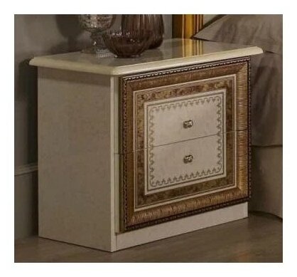 Тумба прикроватная Анита, цвет бежевый глянц, фабрики Диа Мебель, Россия.
