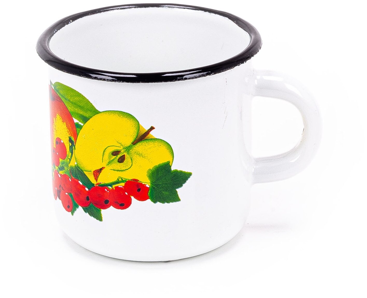 Кружка Керченский металлургический завод с рисунком эмалированная сталь белая 0,25л