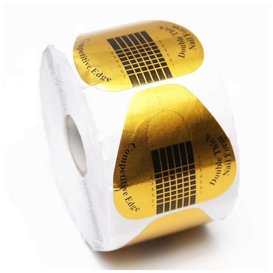 Бумажные формы для наращивания ногтей, широкие, 500 шт в рулоне