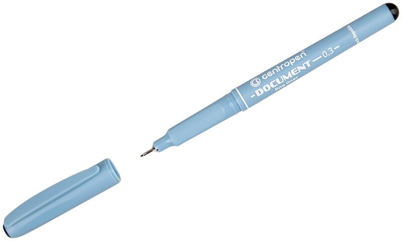 Комплект 50 шт, Ручка капиллярная Centropen "Document 2631" черная, 0.3мм