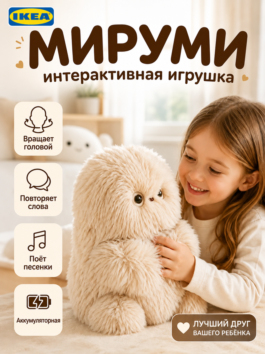 Мируми игрушка интерактивная повторюшка с музыкой