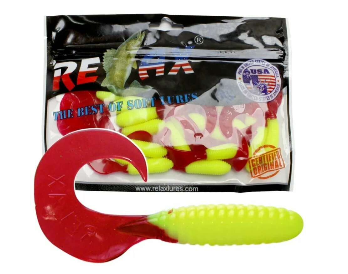 Мягкая силиконовая приманка твистер RELAX TVR 5 (9,0cm), цвет 097, 1 уп. по 10 шт.