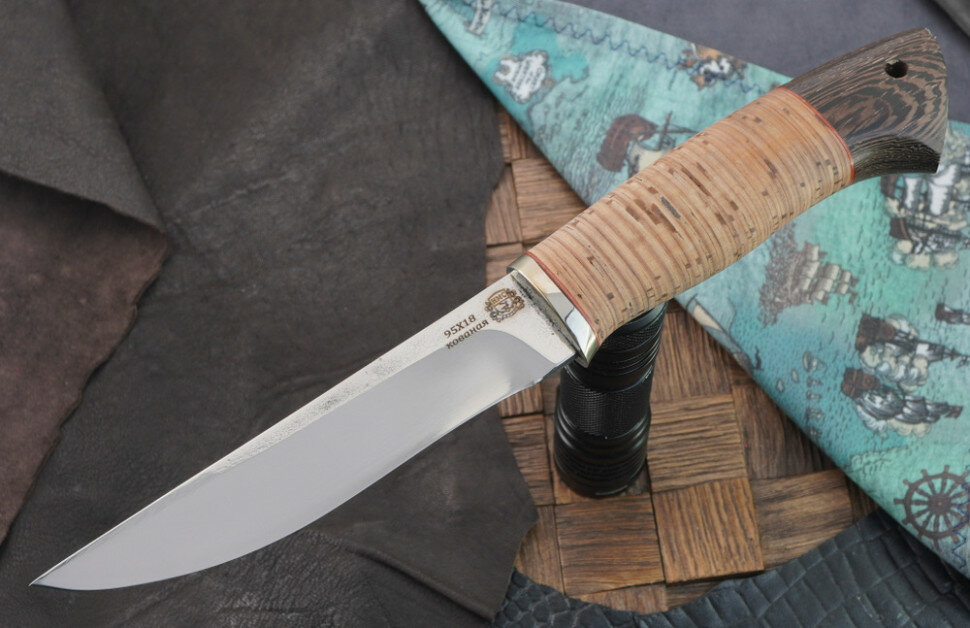 Сковородихин нож Тайга-В (95Х18, береста)