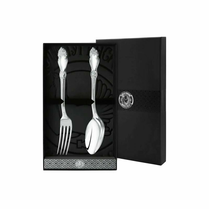 Кольчугинский мельхиор Столовые приборы "Серебряная роза" 2 предмета из мельхиора (КМ0930201)