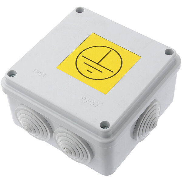 Коробка уравнивания потенциалов 100х100х50мм для откр. устан. шина 7 зажимов 63А (5 шт. в наборе)