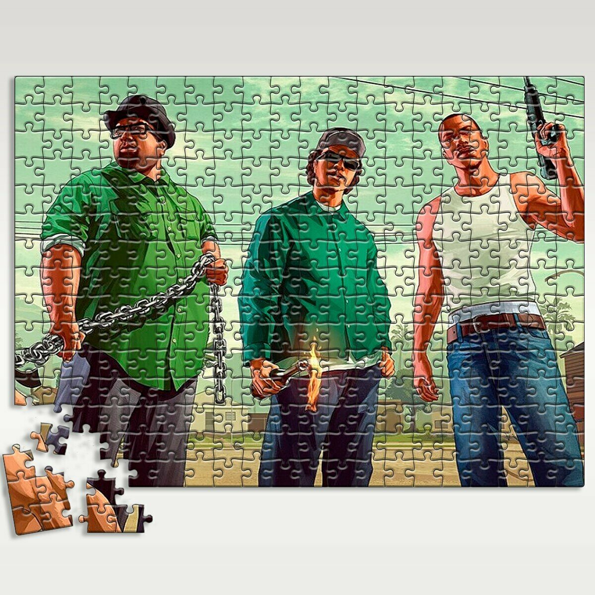 Пазл картонный А3: модель игра Grand Theft Auto - 5384
