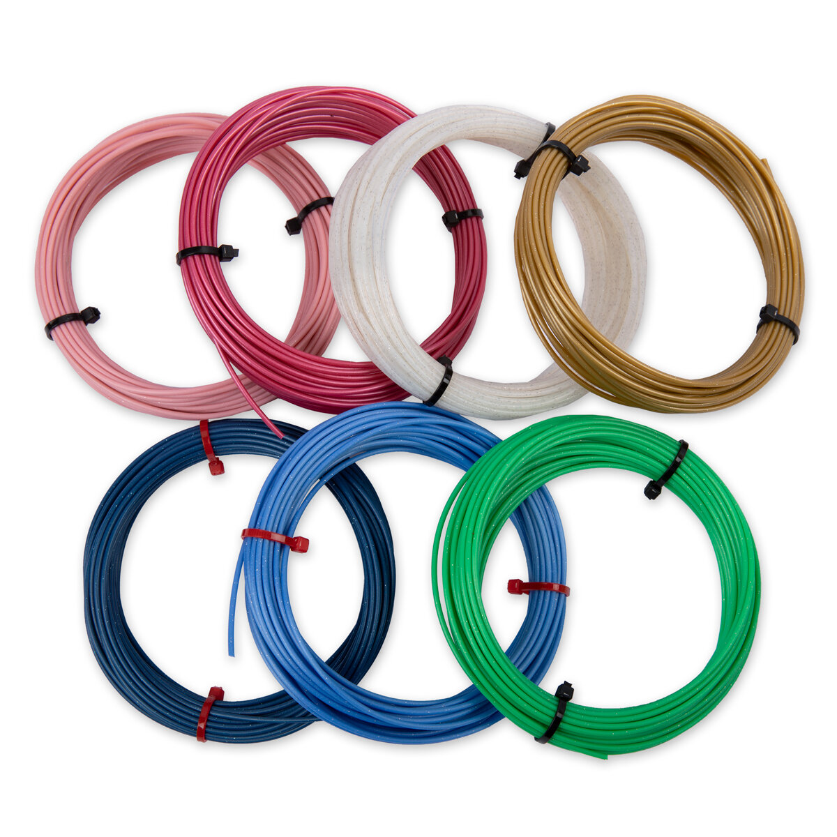 Набор PLA пластика для 3D ручки "Поделкин" "Робокрафтика" RBC-PLA-01 7 шт. № 01 матовый с блестками