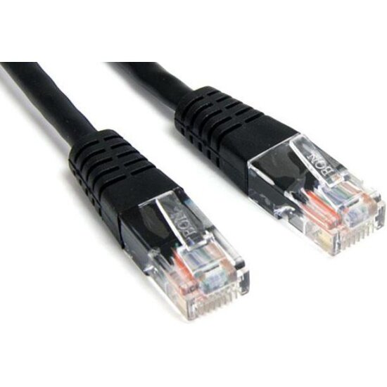 Патч-корд Twt UTP кат.5e, с заливными колпачками, 5.0 м, черный