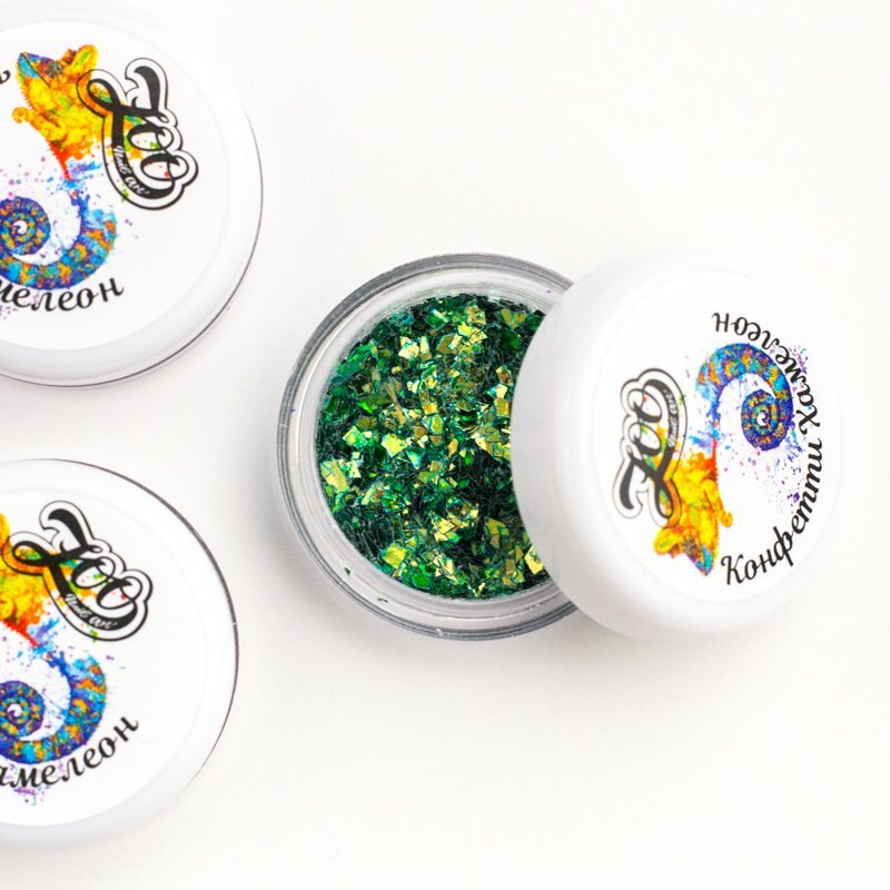 Конфетти Хамелеон Zoo Nail Art №1526, 1 г многогранный блеск с эффектом хамелеона