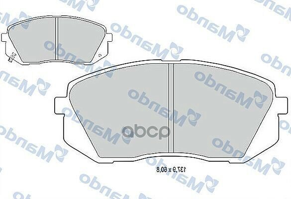 Колодки дисковые передние! Hyundai Accent, Kia Rio 1.4i/1.6i 16V/1.5CRDi 05> Mando арт. MBF015235