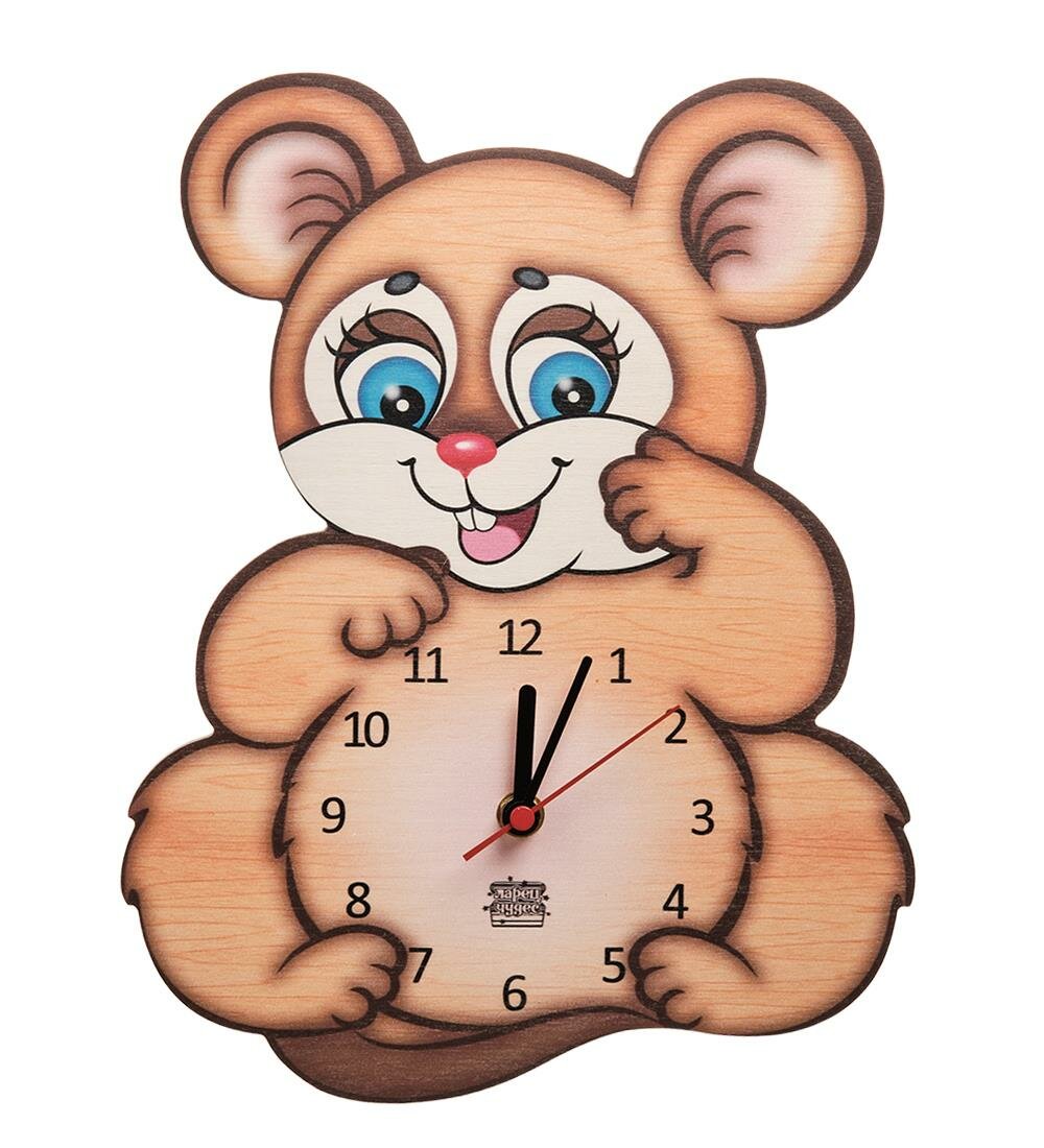 Часы "Мышка-норушка", A2165063 Народные промыслы, Дерево, Россия.