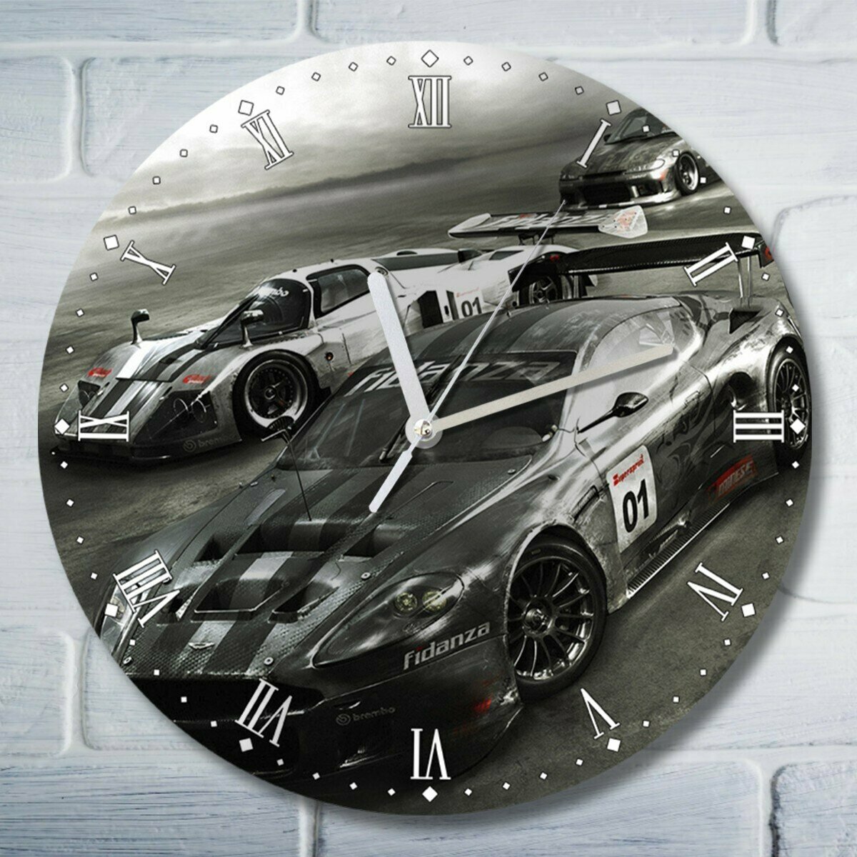 Настенные часы УФ с рисунком игры Grid - 4386