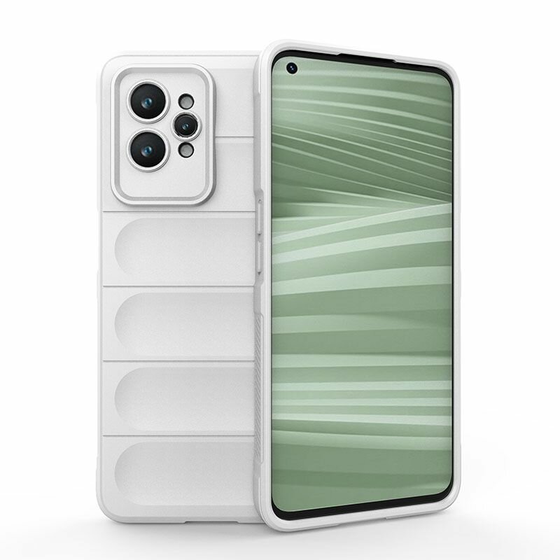 Противоударный чехол Flexible Case для Realme GT2 Pro белый ударопрочный