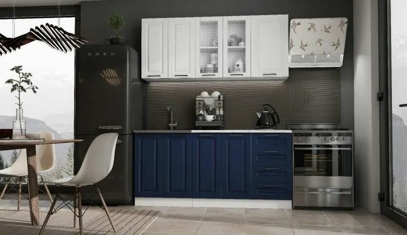 Кухонный гарнитур Эра "Вита Шато", МДФ, цвет Калаката, современный стиль