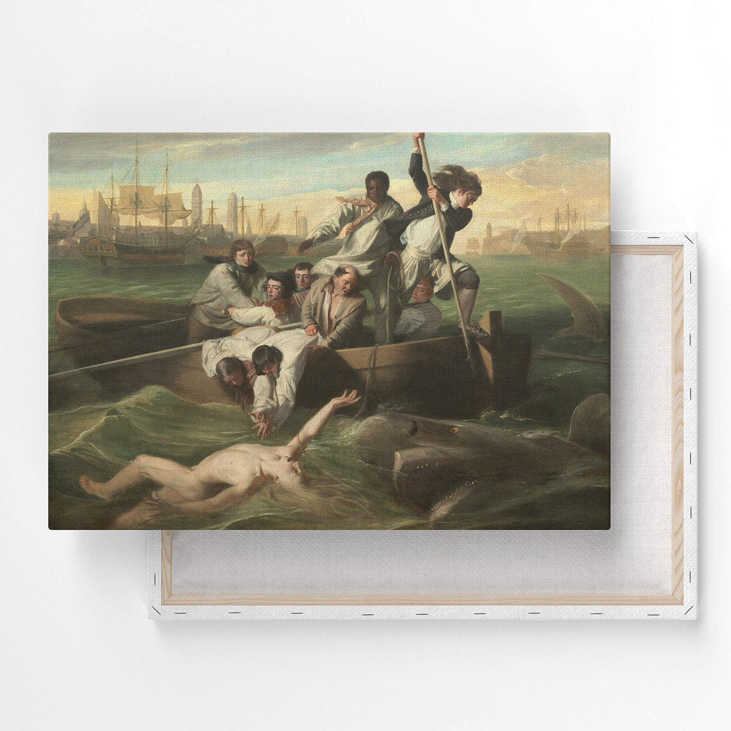 Картина на холсте, репродукция / Джон Синглтон Копли - Watson and the Shark / Размер 60 x 80 см