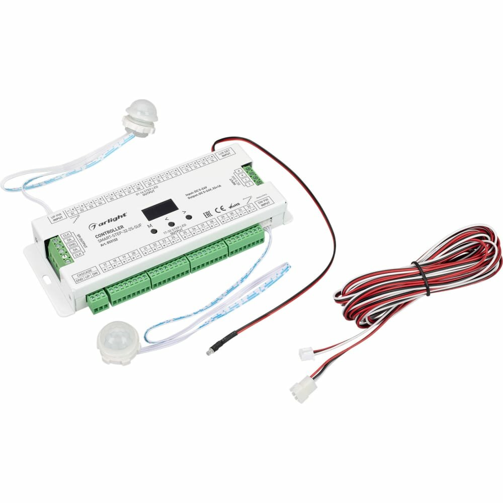 Лестничный контроллер Arlight SMART-STEP-32-2S-SUF 0 33122, защита IP20, предназначен для светодиодных лент и модулей
