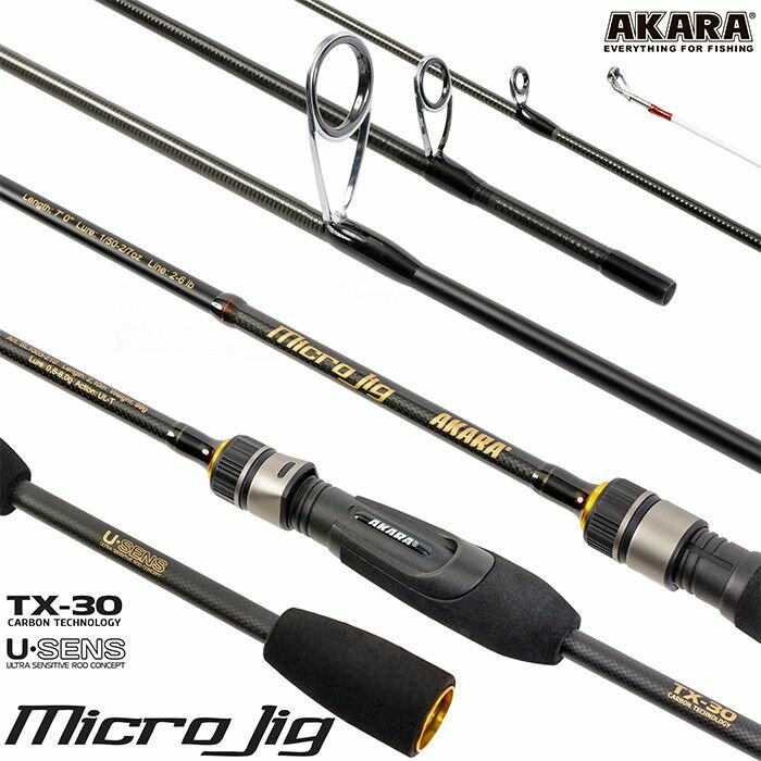 Спиннинг Akara SL1003 Micro Jig 762UL-T TX-30 (0,6-8) 2,3 м