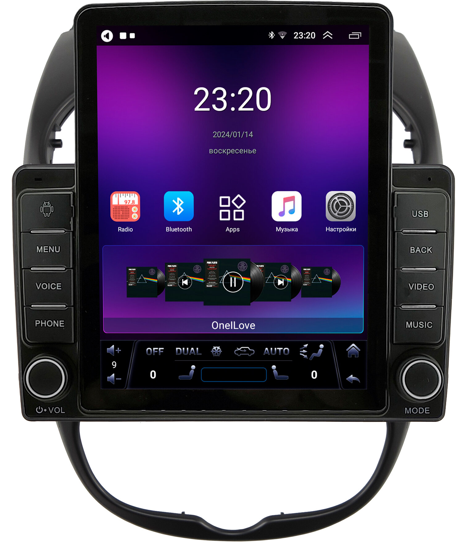 Штатная магнитола Peugeot 206 1998-2012 Canbox GTR095-9117 на Android 10 (QLed, 4/64, DSP, CarPlay)