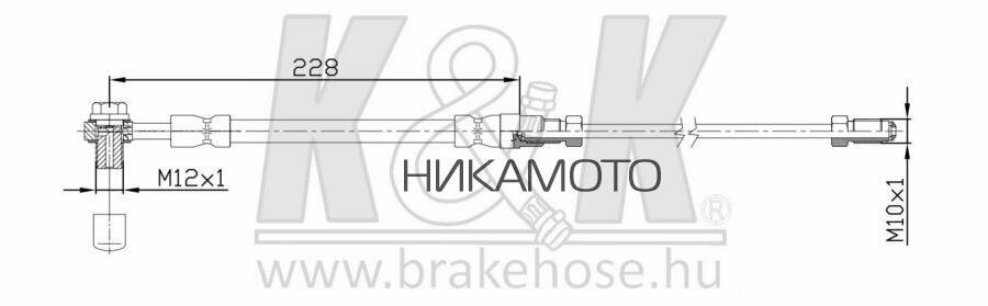 K&K FT6211 Шланг тормозной VOLKSWAGEN Golf (2000 -2007)