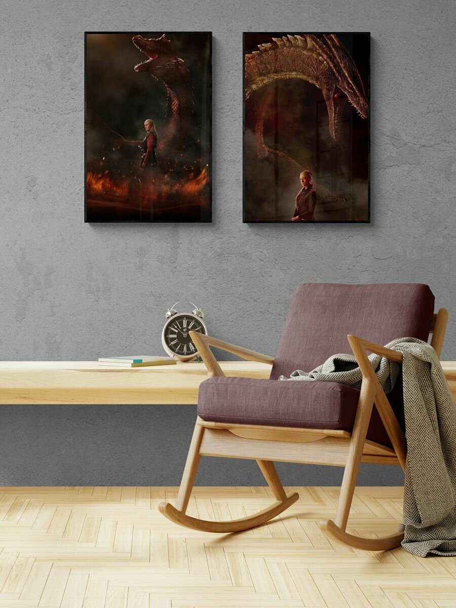 Набор из двух постеров Дом Дракона. Рейенира и Деймон