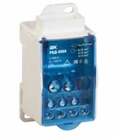 Распределительный блок на DIN-рейку РБД-500А