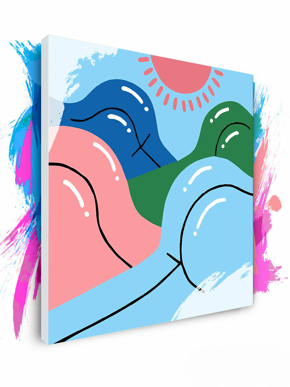 Картина по номерам на холсте Холмы, 40 х 40 см