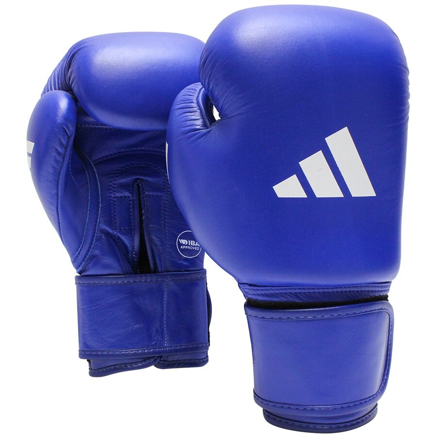Соревновательные перчатки Adidas IBA - синие, 10 унций