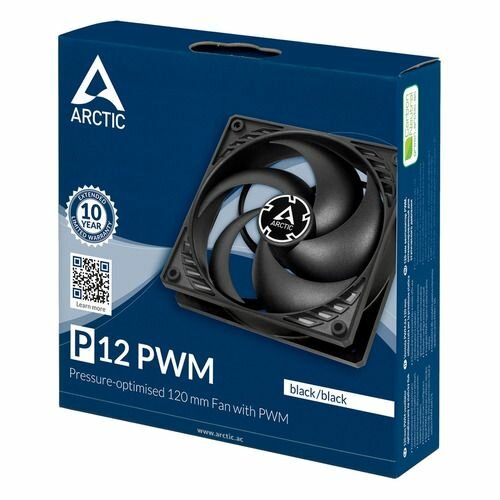 Вентилятор Arctic Cooling P12 120х120x25 черный 4-pin (ACFAN00119A) Ret