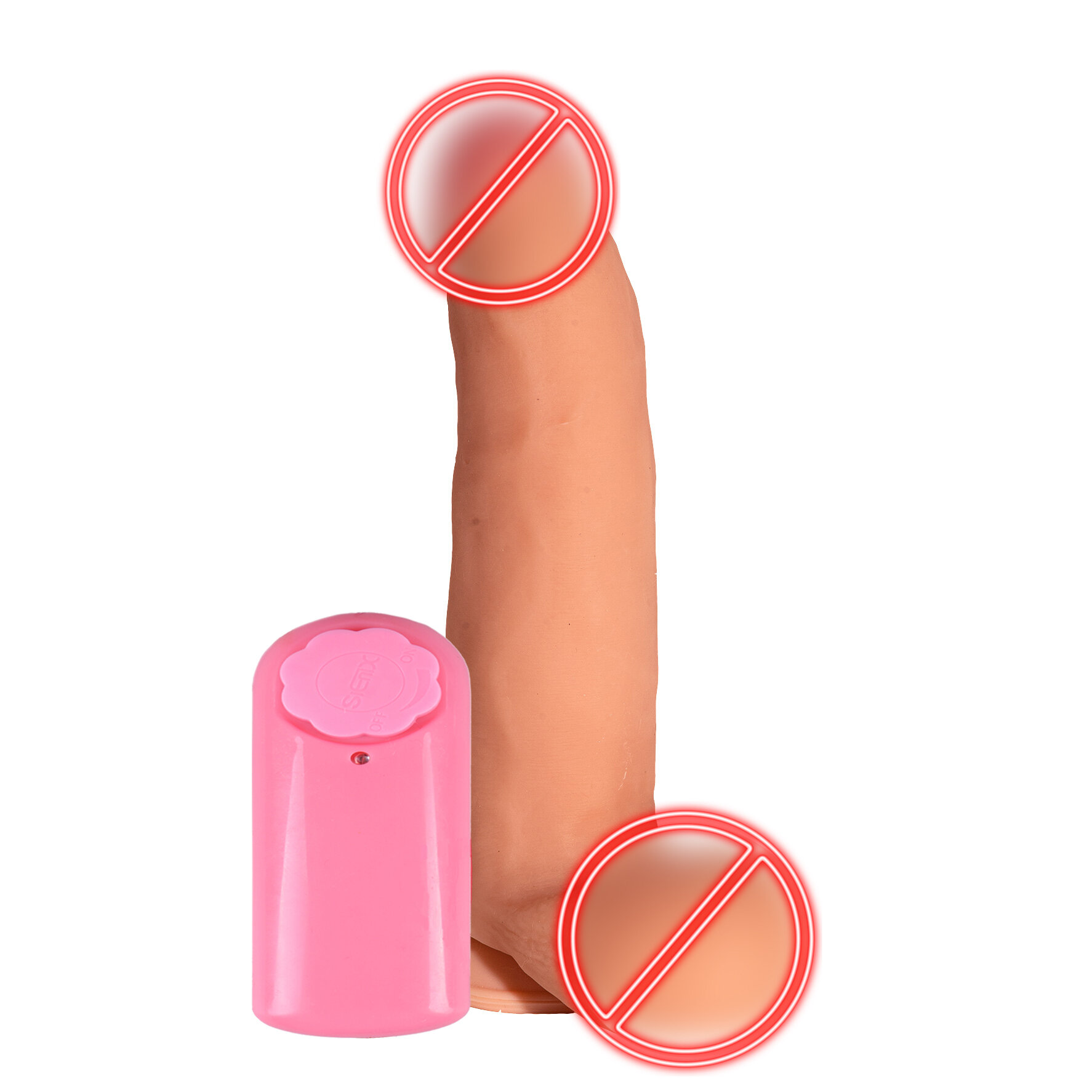 Вибратор Джага Джага с присоской из киберкожи, 18.5 см