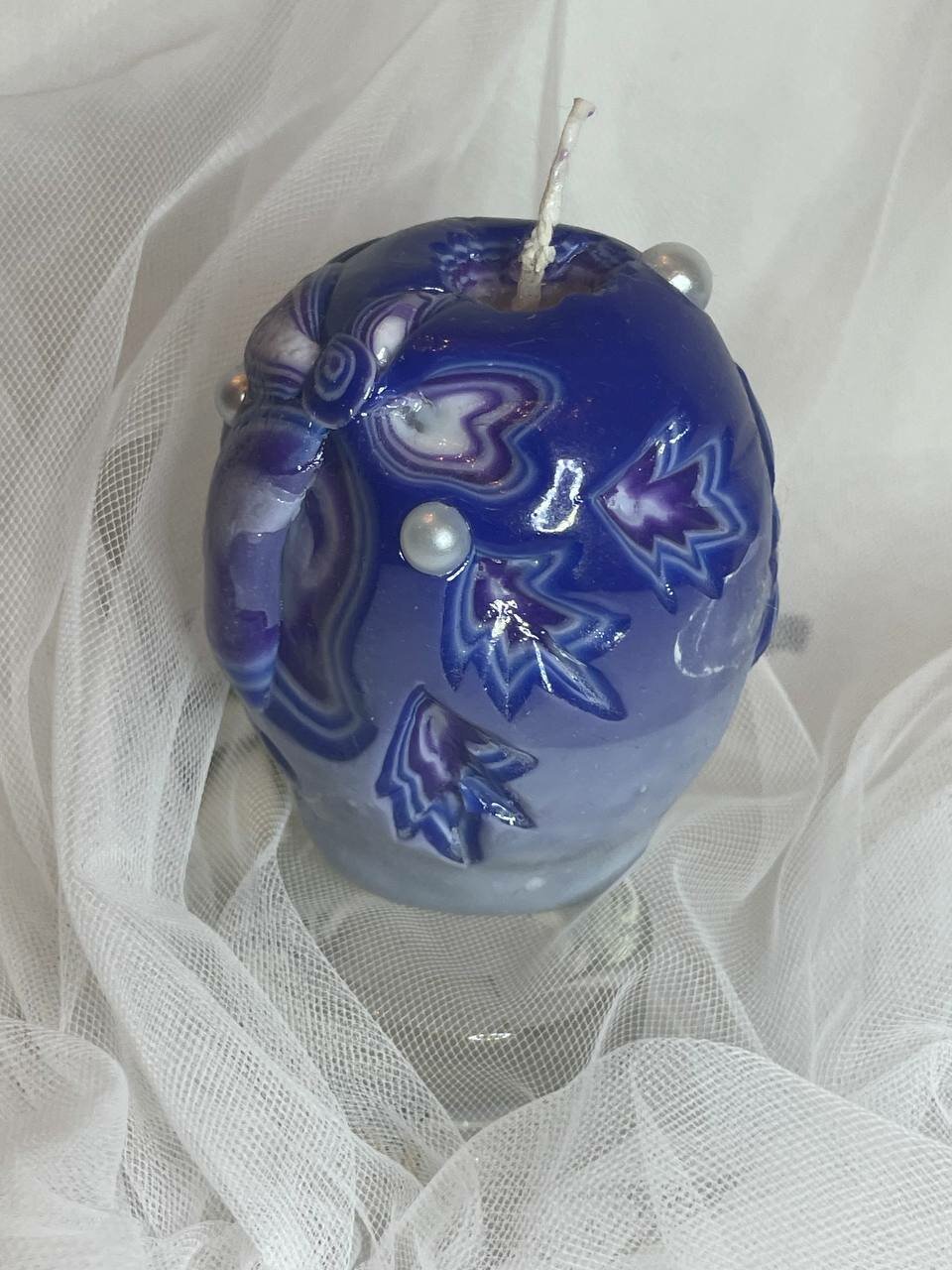 Свеча праздничная яйцо Selana Rejini , синее