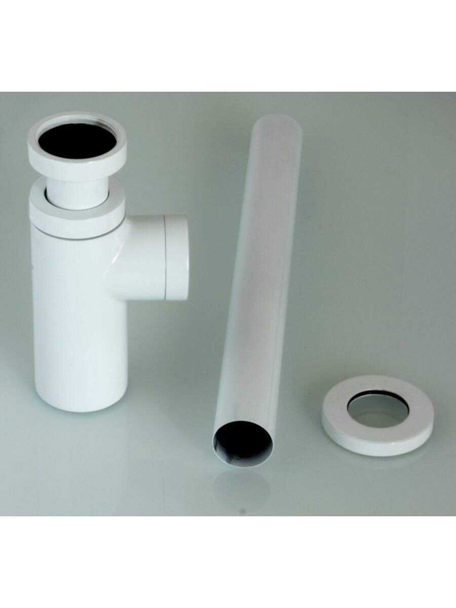 Сифон для раковины Ganzer A-2F, латунь, цвет белый, диаметр подключения 32мм