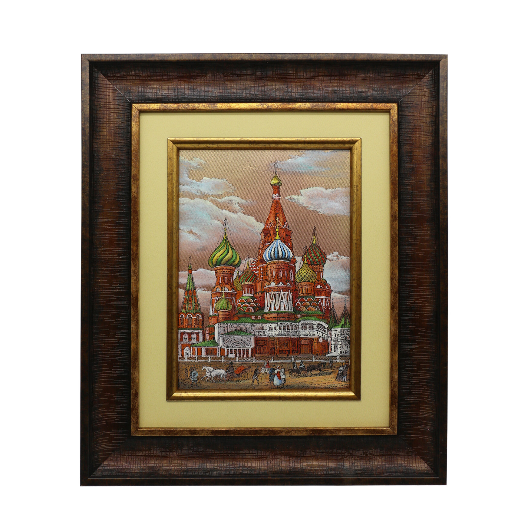 Гравюра на меди Старая Москва. Храм, 31,5х37,5см / 21,5х27,5 (27676)