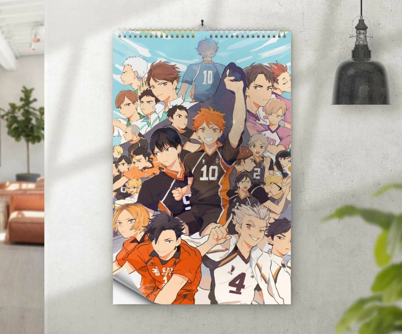 Календарь GOODbrelok настенный перекидной принт А4 Волейбол аниме - 2024-01
