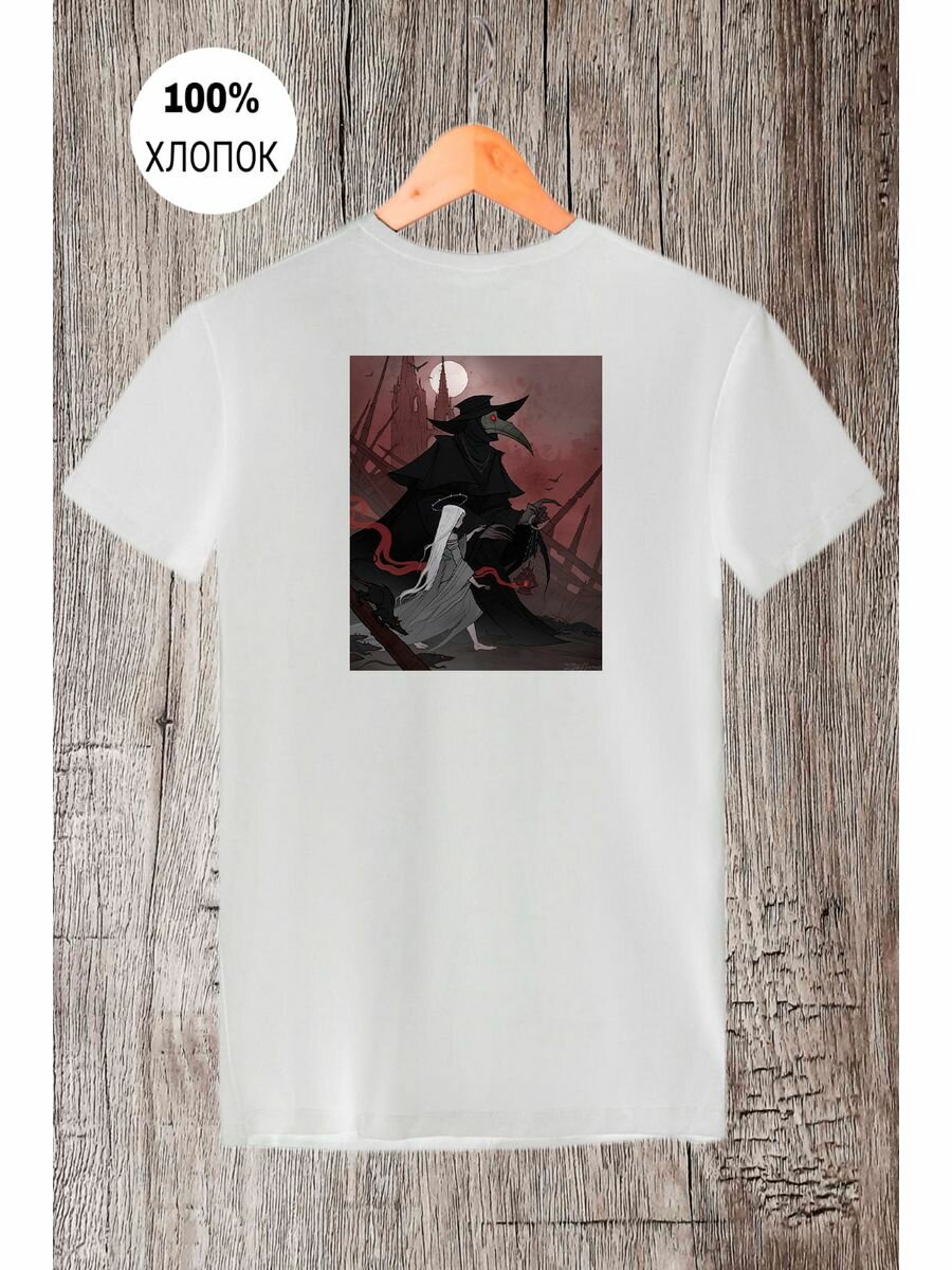 Футболка чумной доктор и девушка