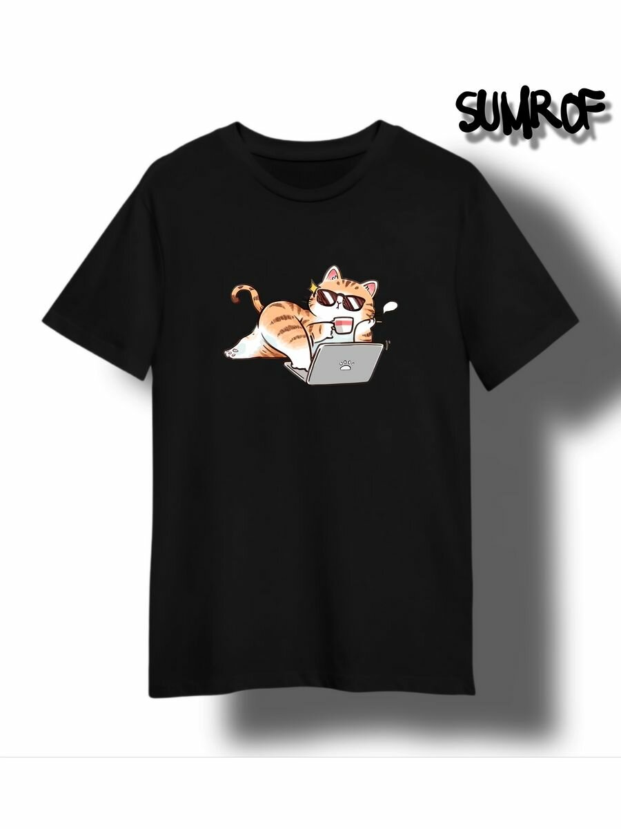 Футболка кот программист