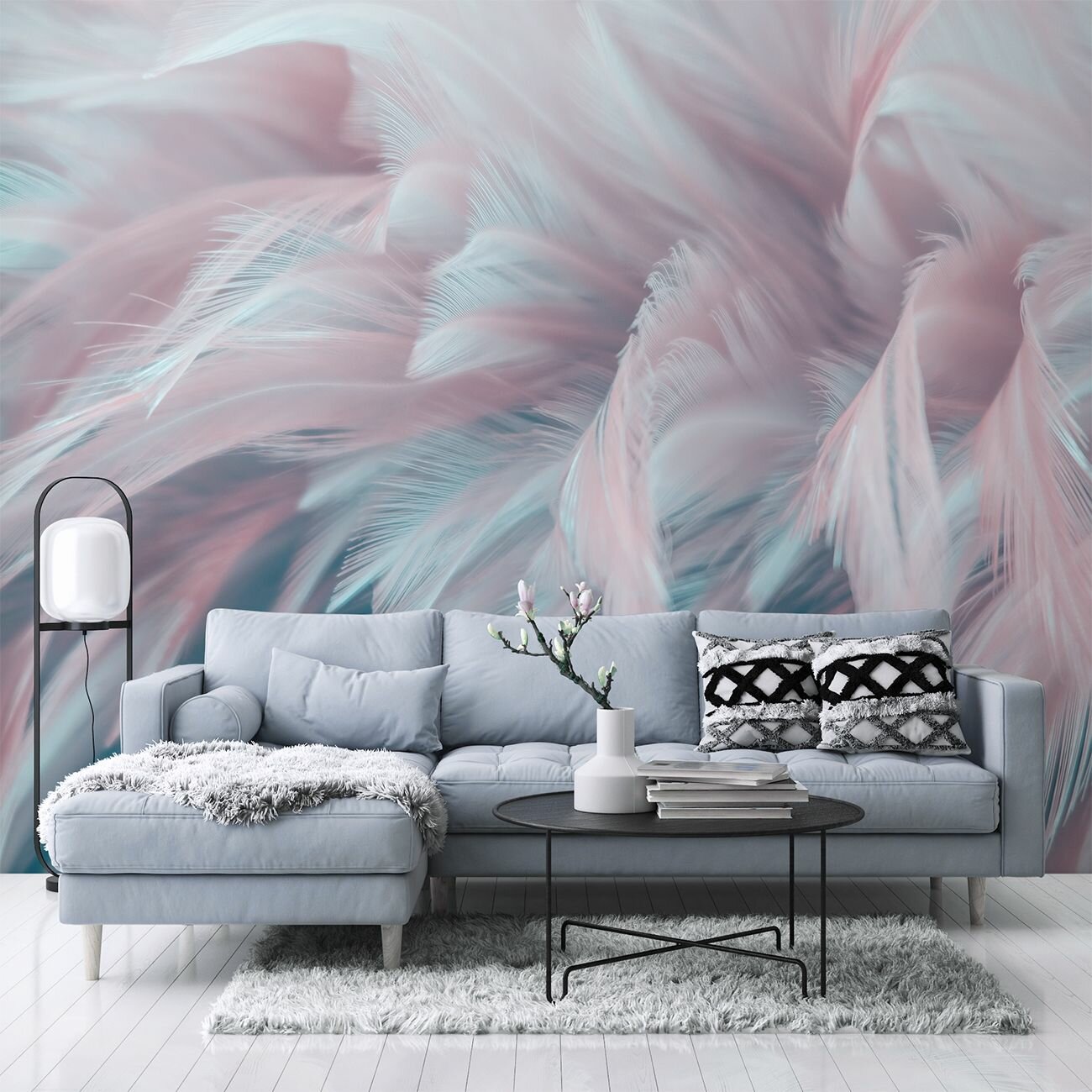 Фотообои/ F-052 Нежные перья 400х270-1Divino