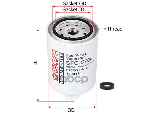 Фильтр Сепарат. Case Construction 500-Serie 9000-Serie Jcb (J.c. Bamford) Fastrac-Serie 400-Serie Sakura арт. sfc5706