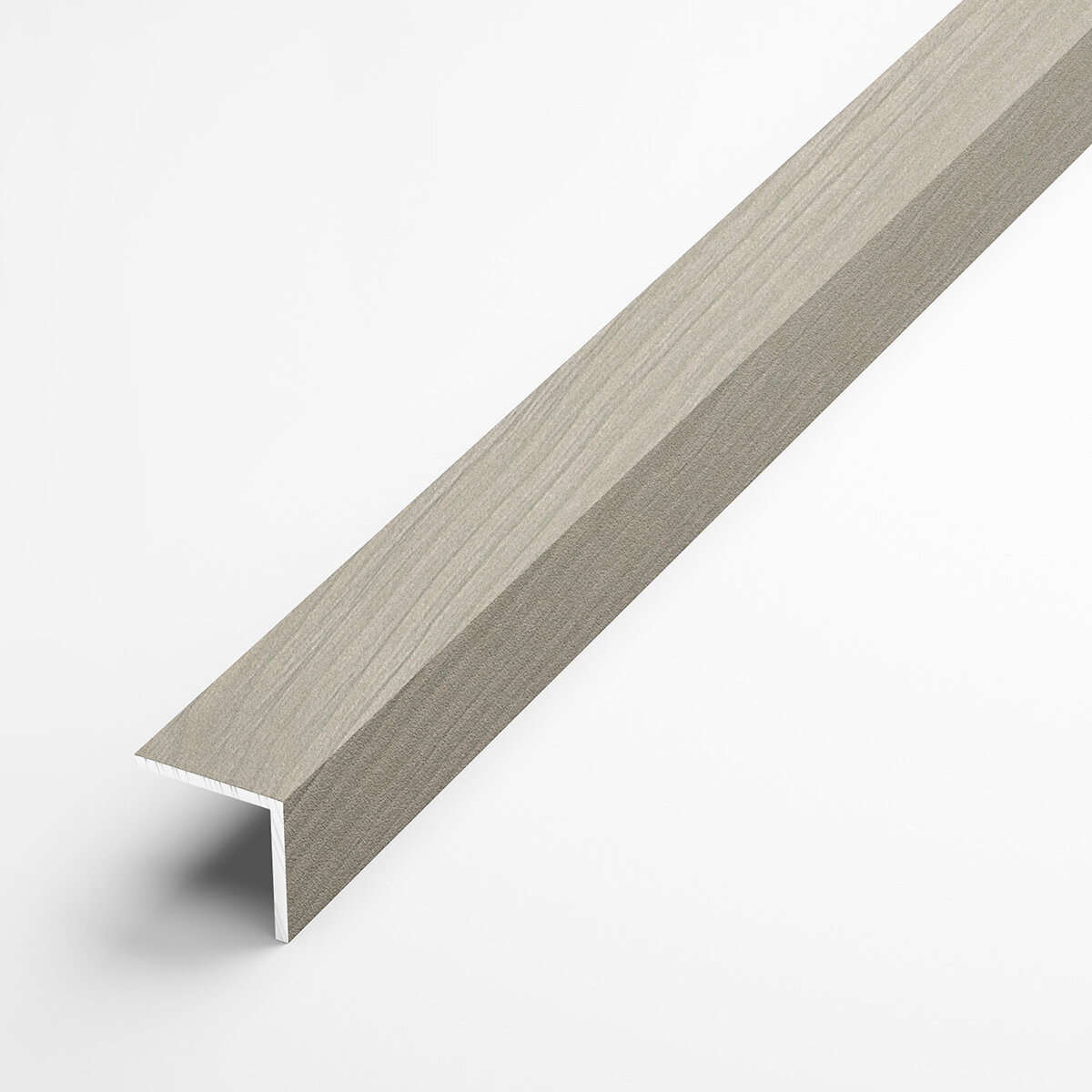 Уголок алюминиевый 10х10 мм, длина 2,7 м, профиль угловой внешний Лука УП 01-27, декор ель дымчатая 052