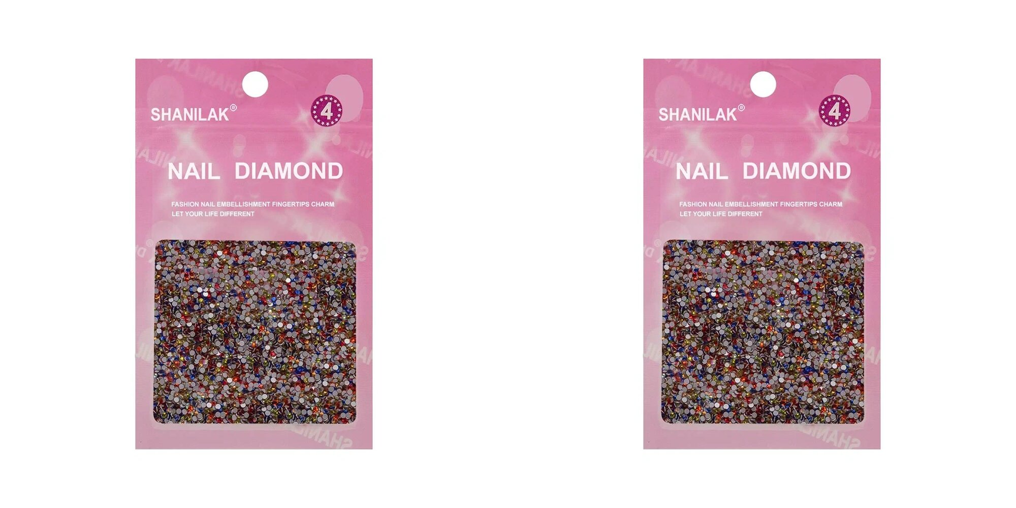 Стразы Nail Art для ногтей №4, мульти, 2 упаковки