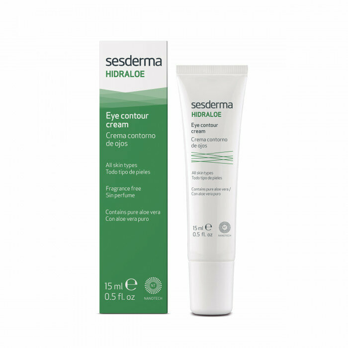 SesDerma Увлажняющий крем-контур вокруг глаз Hidraloe Eye Contour Cream, 15 мл, 15 г