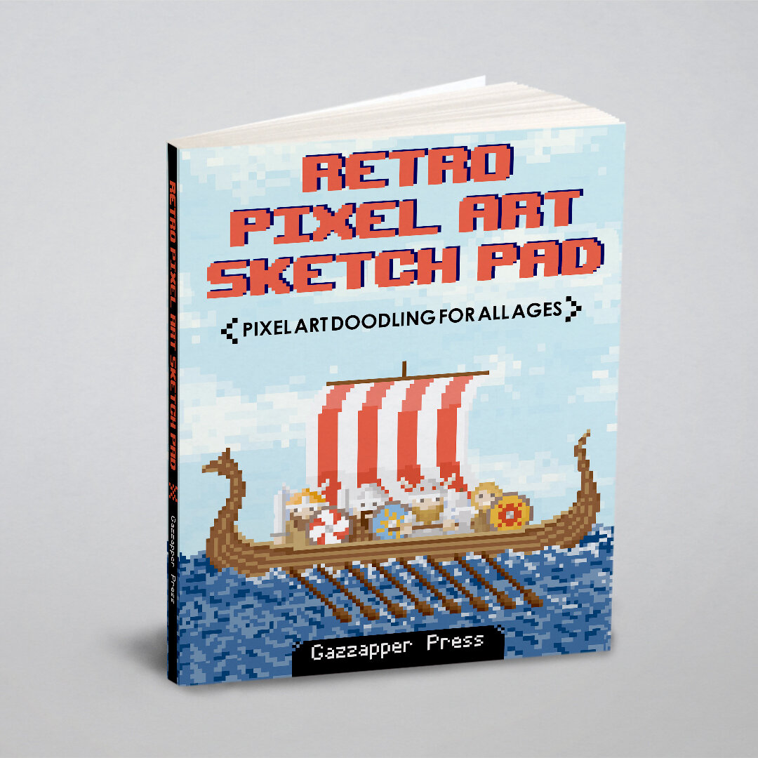Retro Pixel Art Sketch Pad. Pixel Art Doodling for All Ages