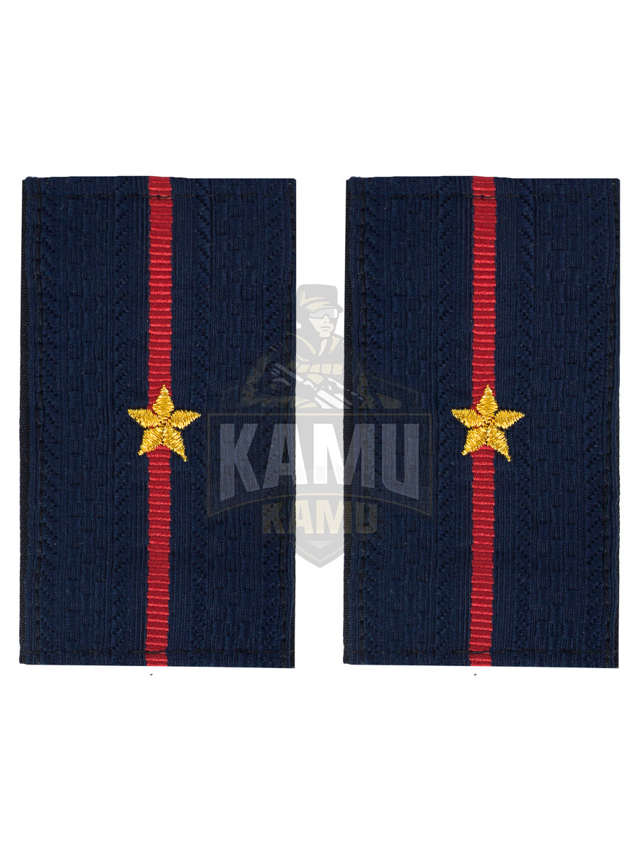 Фальш погоны Полиции нового образца звание Младший лейтенант 9х5 см