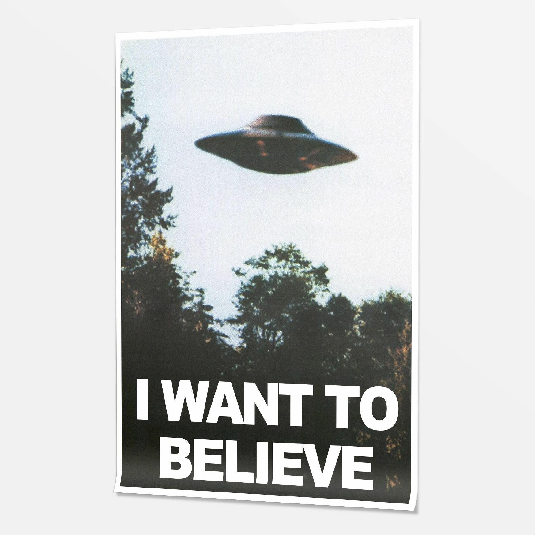 Интерьерный постер (плакат) по сериалу Секретные Материалы (X-Files) I WANT TO BELIEVE (Хочу Верить), 40x60 см. от Poster4me